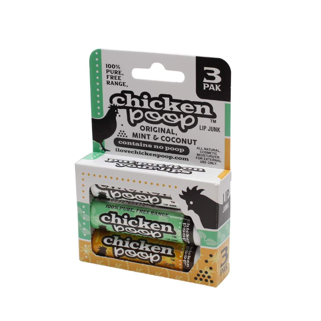 Chicken Poop® FAVORITES Lip Junk Trio – Chicken Poop Lip Junk