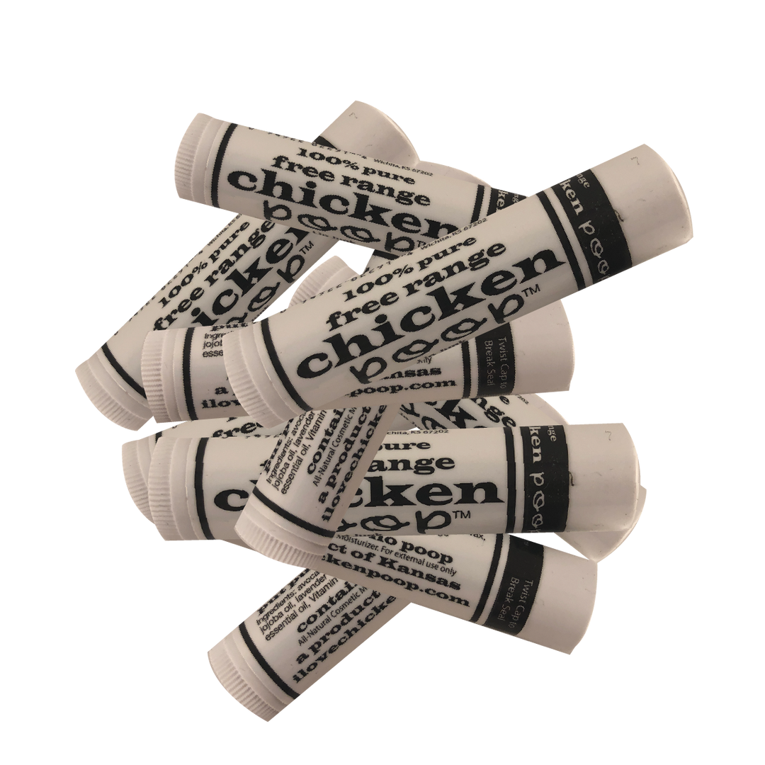 All the Poops! 5 tubes of each flavor! A Heap of ChickenPoop™ Lip Junk ...